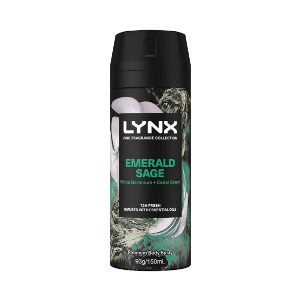 Buy Lynx Fine Fragrance Deodorant Body Spray Emerald Sage 150mL | Coles