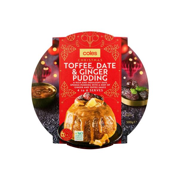 Buy Coles Christmas Toffee Date And Ginger Pudding 500g | Coles