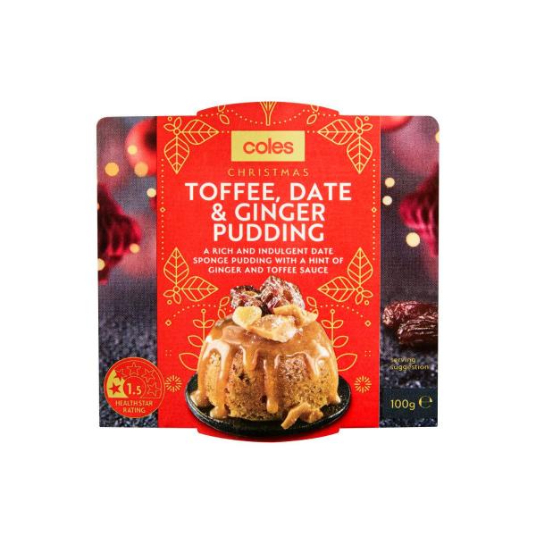 Buy Coles Christmas Toffee Date And Ginger Pudding 100g | Coles