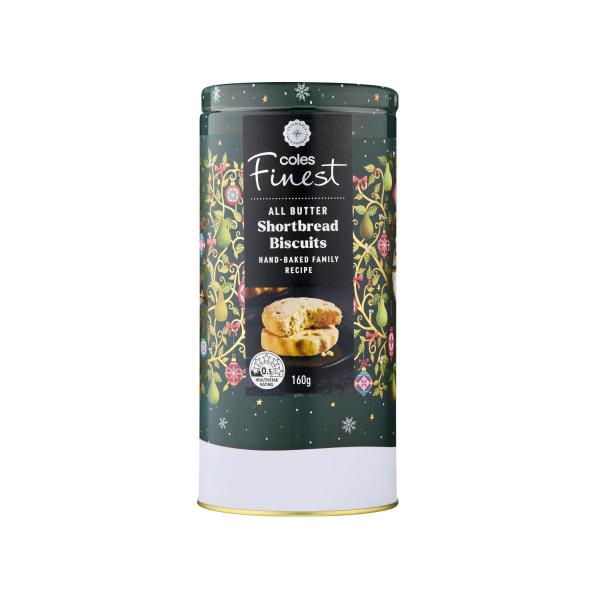 Buy Coles Finest Shortbread Cylinder Tin 160g | Coles