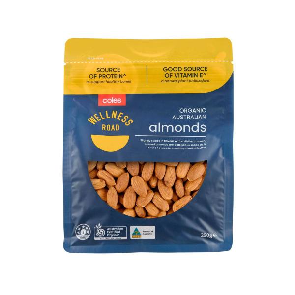 Buy Wellness Road Organic Australian Almonds 250g | Coles