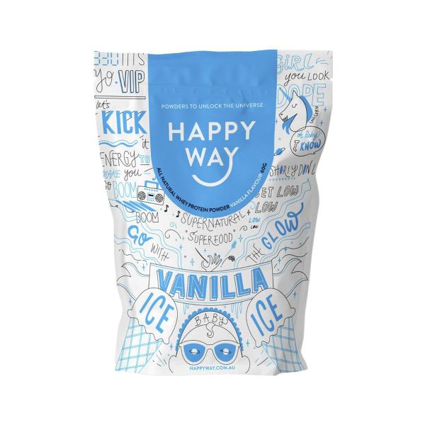 Buy Happy Way Whey Protein Powder Vanilla 60g | Coles