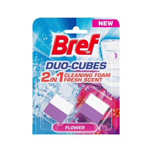 Buy Bref Duo Cubes Clear Water Toilet Cleaner In-cistern Block Flower ...