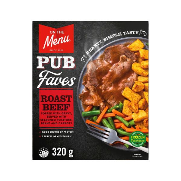 Buy On The Menu Roast Beef Plated Meal 320g | Coles