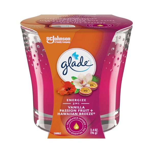 Buy Glade 2 in 1 Vanilla Passionfruit & Hawaiian Breeze Candle 1 each ...