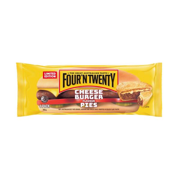 Buy Four'N Twenty Cheeseburger Pie 4 Pack 700g | Coles