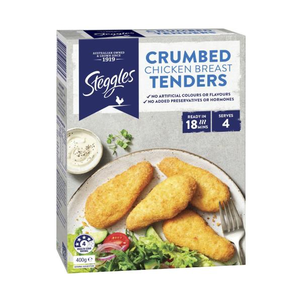Buy Steggles Frozen Crumbed Chicken Breast Tenders 400g | Coles
