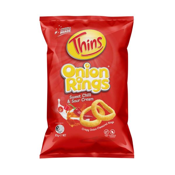 Buy Thins Onion Rings Sweet Chilli Sour 85g | Coles