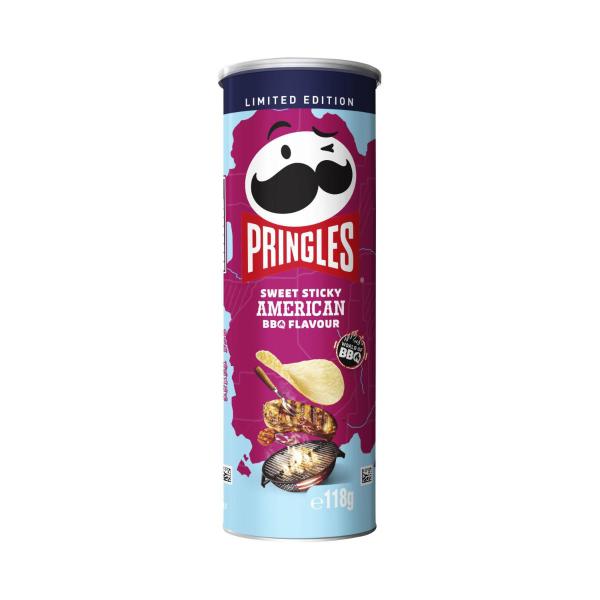 Buy Pringles Potato Chips Sweet Sticky American BBQ 118g | Coles