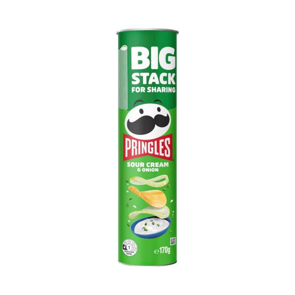 Buy Pringles Big Stack Potato Chips Sour Cream & Onion 170g | Coles