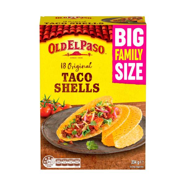 Buy Old El Paso Taco Shells Family Pack 234g | Coles