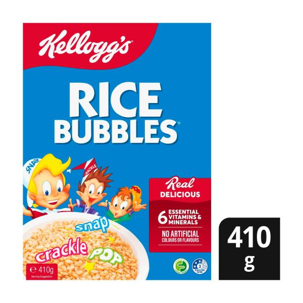 Buy Kellogg's Rice Bubbles Puffed Rice Breakfast Cereal 410g | Coles