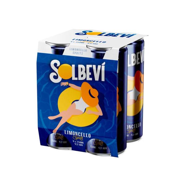 Buy Solbevi Limoncello Spritz Can 250ml 4 Pack | Coles