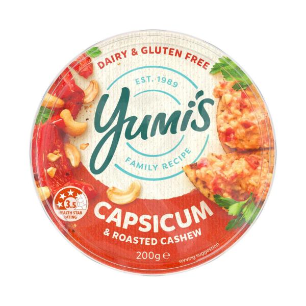 Buy Yumi's Capsicum & Cashews Dip Dairy & Gluten Free 200g | Coles