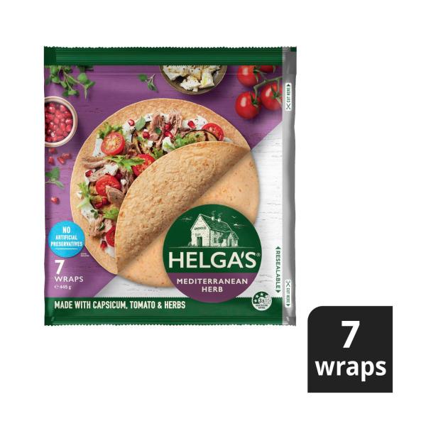 Buy HELGA'S MEDITERRANEAN WRAPS | Coles