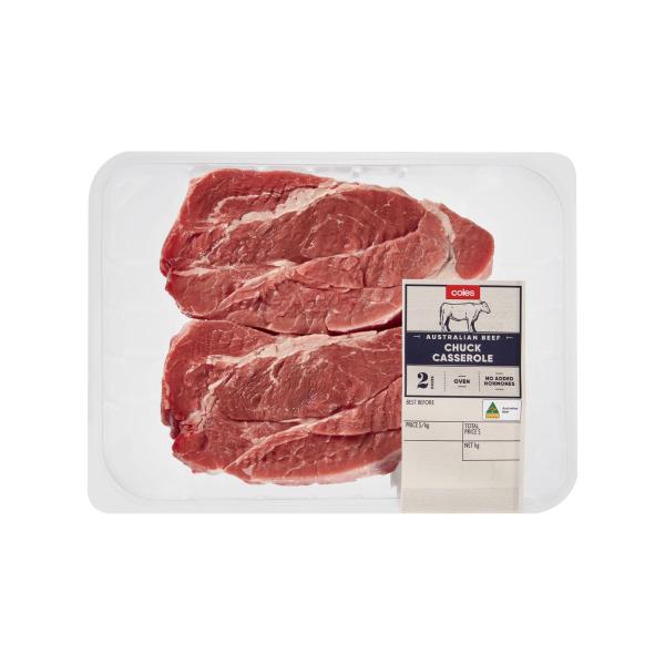 Buy COLES RR 11X9 BEEF CASS STEAK CHUCK | Coles