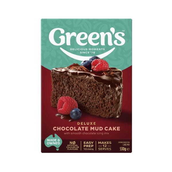Buy Green's Deluxe Chocolate Mud Cake Mix 530g | Coles