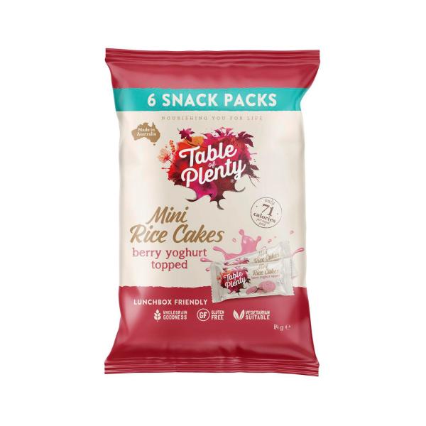 Buy Table Of Plenty Snack Pack Topped Sweet Mini Rice Cakes Yoghurt ...