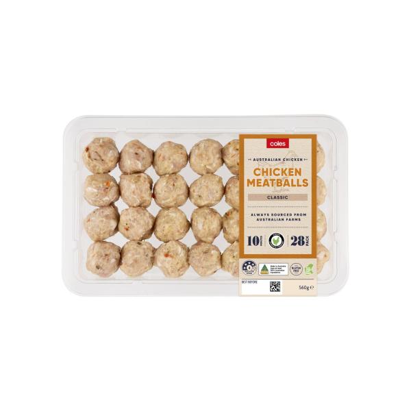 Buy Coles Chicken Meatballs 560g | Coles