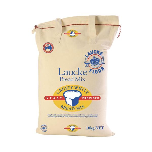 Buy Laucke White Crusty Calico Bag Bread Mix 10kg | Coles