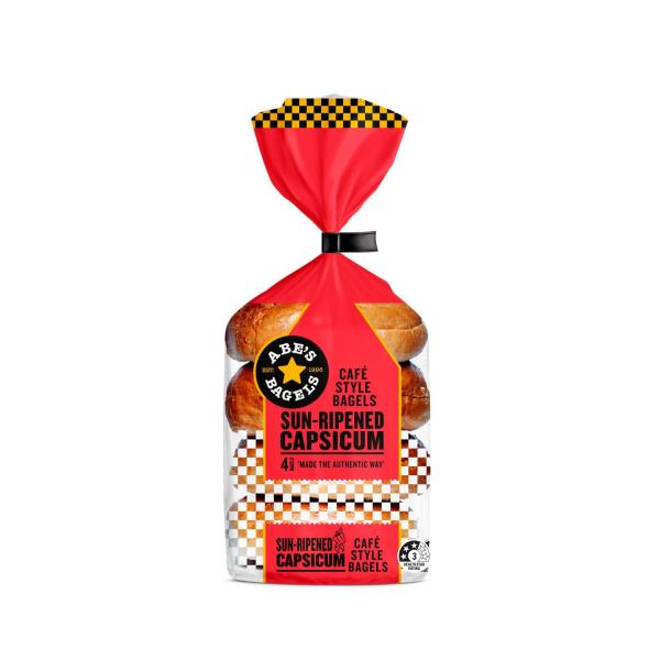 Buy Abe's Bagels Cafe Style Roasted Capsicum 360g | Coles
