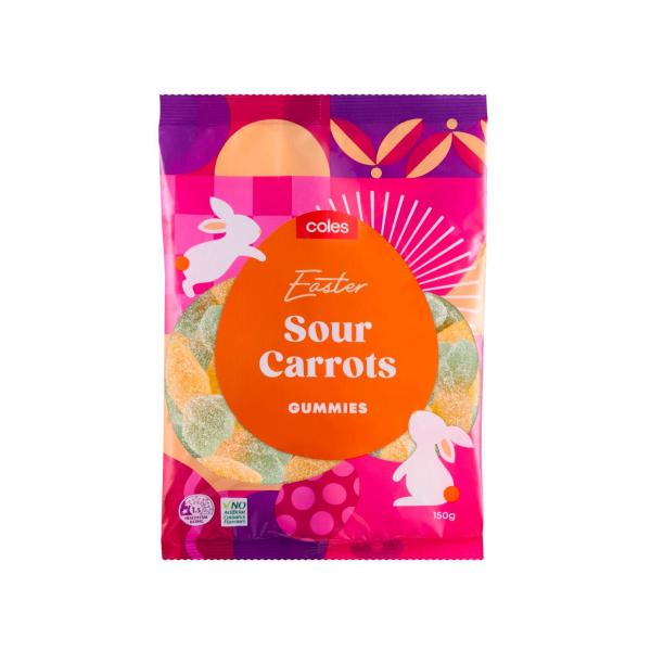 Buy COLES EASTER SOUR CARROTS GUMMIES | Coles