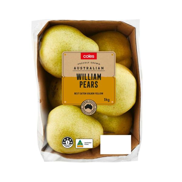 Buy Coles William Pears 1kg 1 Each | Coles
