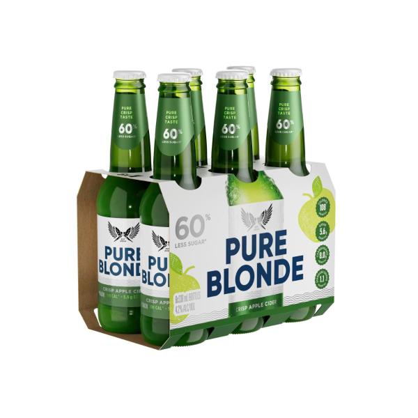Buy Pure Blonde Crisp Apple Cider Bottle 330ml 6 Pack | Coles