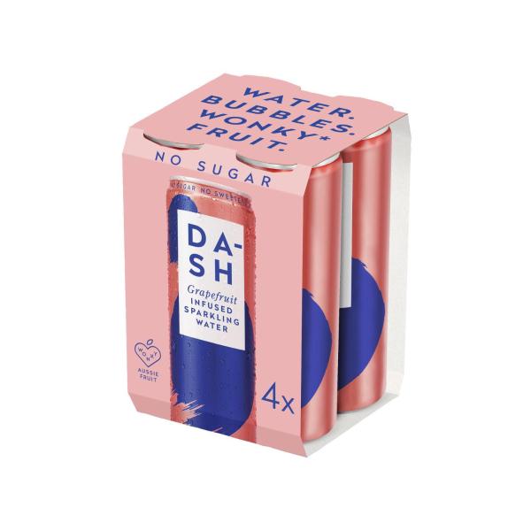 Buy Dash Sparkling Water Grapefruit 4x300ml 4 Pack | Coles