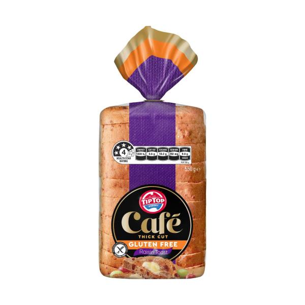 Buy Tip Top Bakery Cafe Raisin Toast Gluten Free 550g | Coles