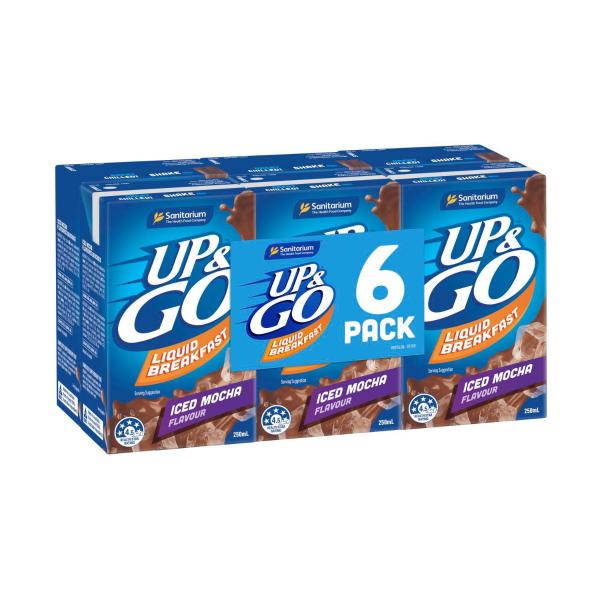 Buy UP&GO Liquid Breakfast Iced Mocha 6x250ml 1.5L | Coles