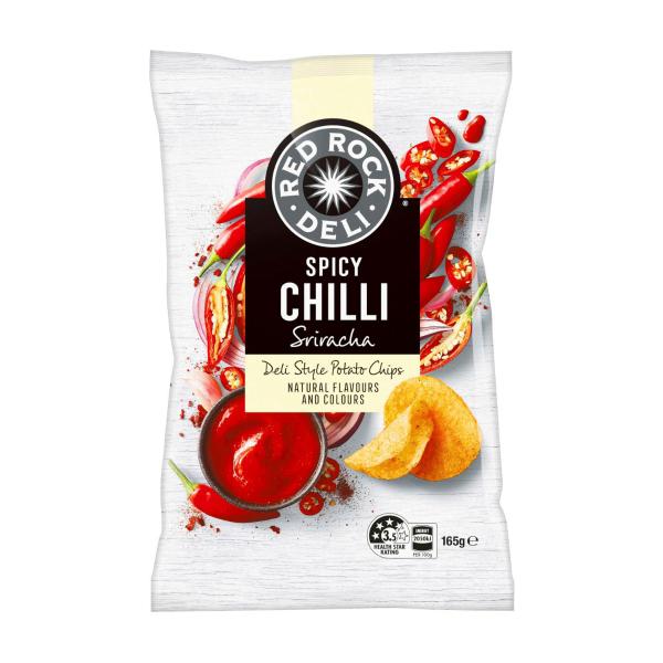 Buy Red Rock Deli Chips Spicy Chilli Sriracha 165 GRAM | Coles