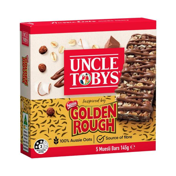 Buy Uncle Tobys Golden Rough Muesli Bars 145g | Coles