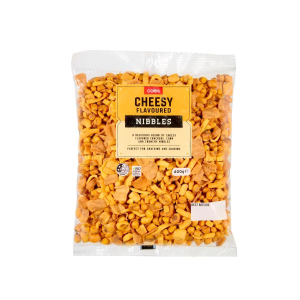 Buy COLES CHEESY FLAVOURED NIBBLES | Coles