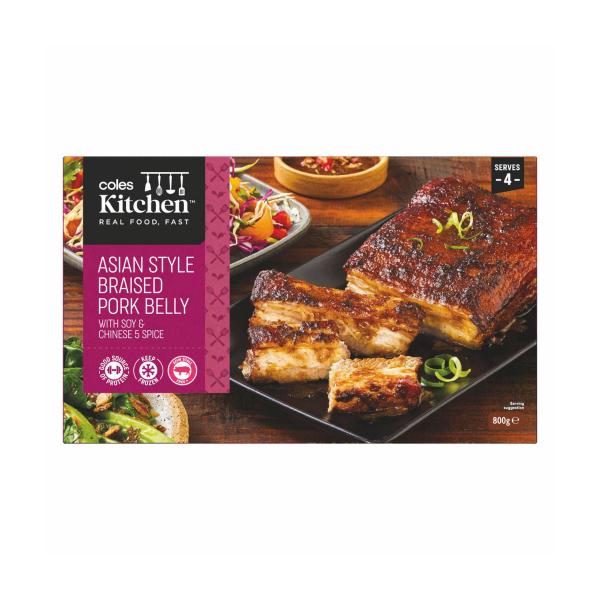 Buy Coles Finest Frozen Asian Style Braised Pork Belly 800g | Coles