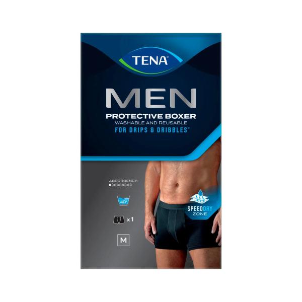 Buy Tena Men Black Washable Boxer Size M 1 Each | Coles