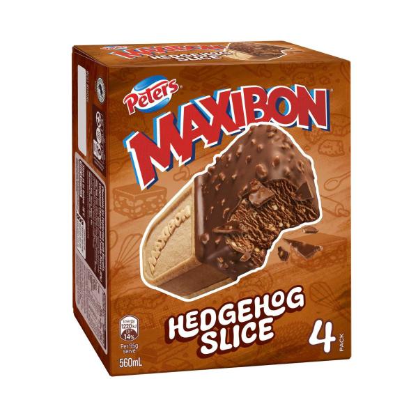 Buy Peters Maxibon Hedgehog Ice Cream 4 Pack 560mL | Coles