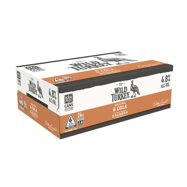 Buy Wild Turkey & Cola Can 375ml 24 Pack | Coles