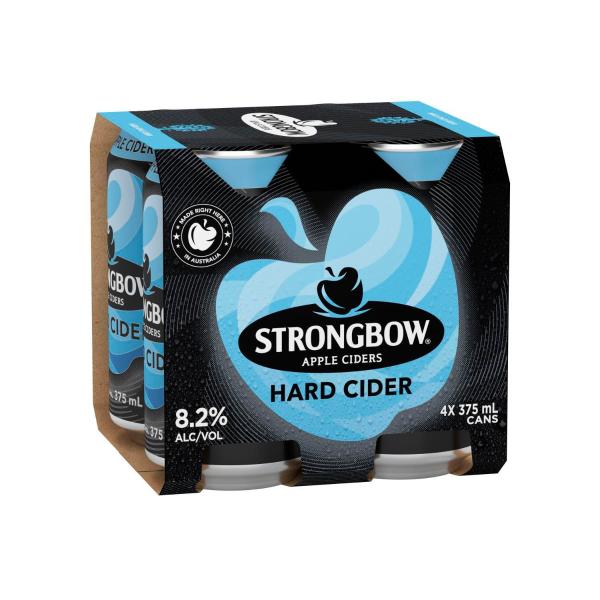 Buy Strongbow Hard Cider Can 375ml 4 Pack | Coles