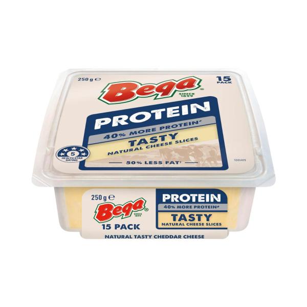 Buy Bega Cheese Tasty Protein Natural Slices 250g | Coles