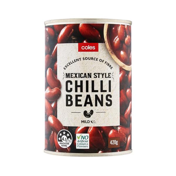 Buy Coles Mexican Style Chilli Beans 420g | Coles