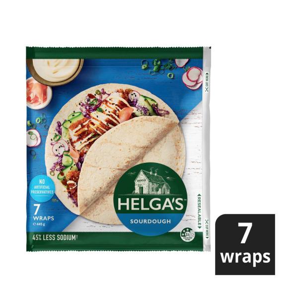 Buy Helga's Sourdough Wraps 7 Pack 445g | Coles