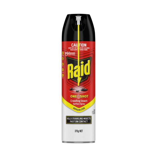 Buy Raid One Shot Pest Surface Odourless Crawling Insect Spray 375g | Coles