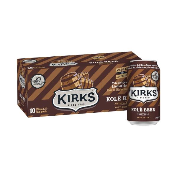 Buy Kirks Kole Beer Soft Drink Multipack Cans 375ml 10 Pack | Coles