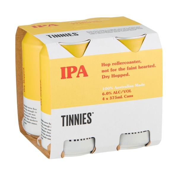 Buy Tinnies Ipa 6% Can 375ml 4 Pack | Coles