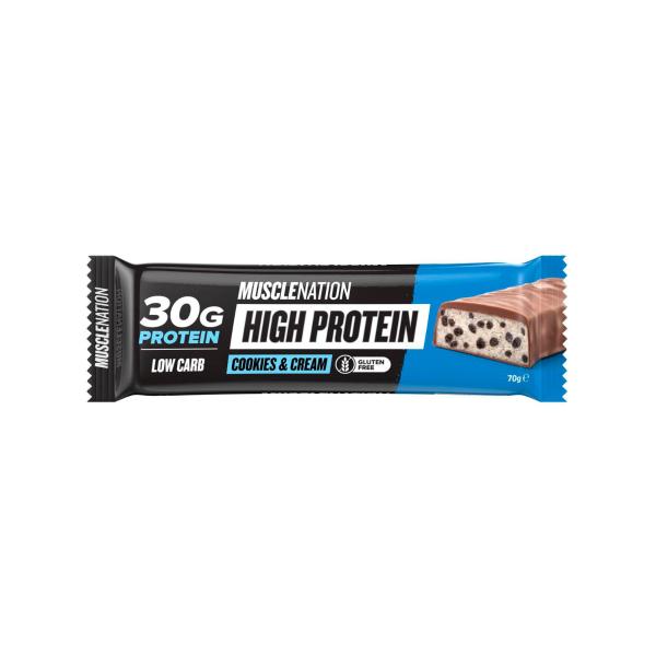 Buy Muscle Nation High Protein Bar Cookies & Cream 70g | Coles