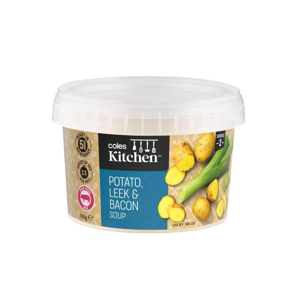 Buy Coles Kitchen Soup Potato Leek & Bacon 550g | Coles