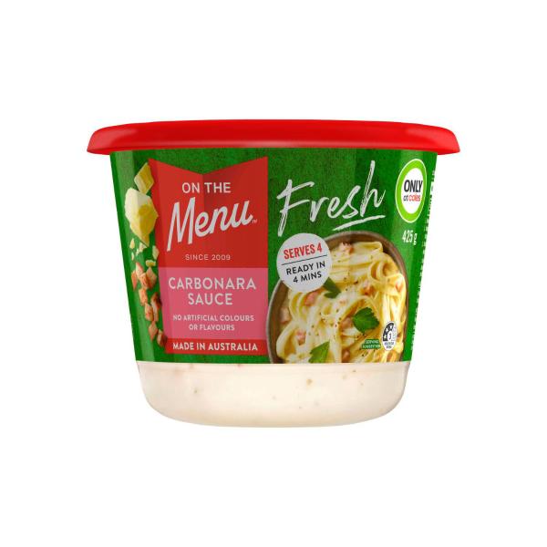 Buy On The Menu Fresh Carbonara Sauce 425g | Coles